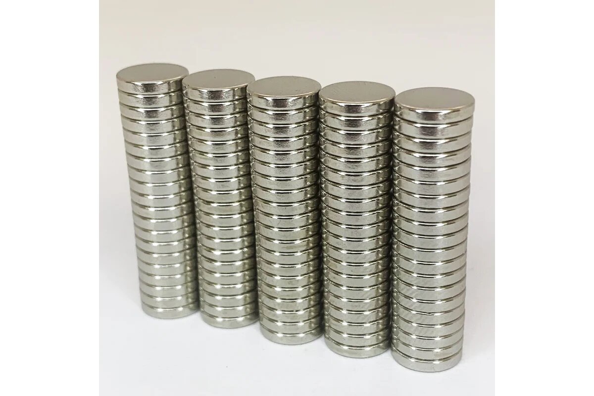 Проф-Магнит Неодимовый магнит диск круглый 8x1.5 мм NdFeB N35, 50 шт упаковка