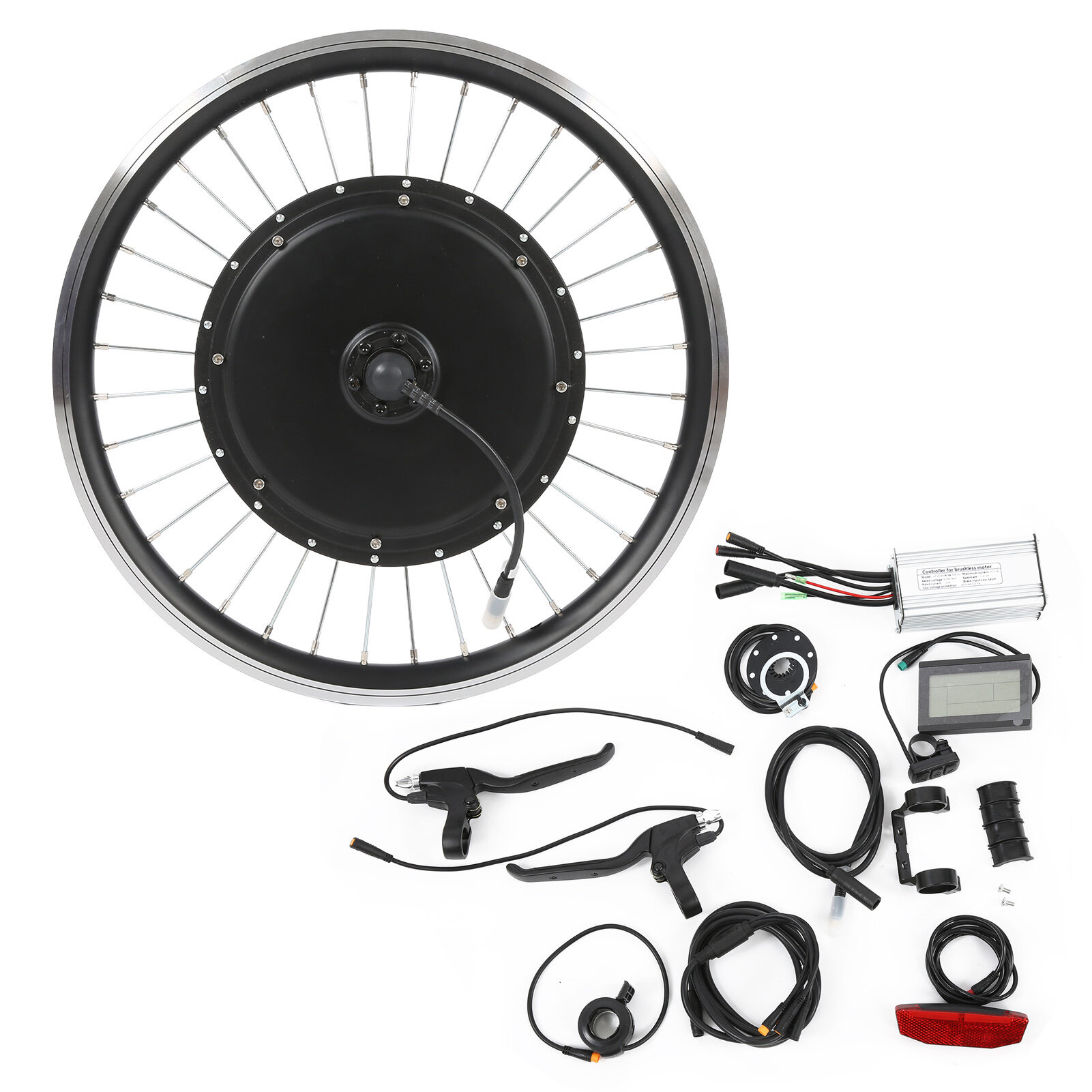 Водонепроницаемый комплект для переоборудования велосипеда в электровелосипед: переднее колесо 20 дюймов, мотор-колесо 48 В 1000 Вт с ЖК-дисплеем LCD3.