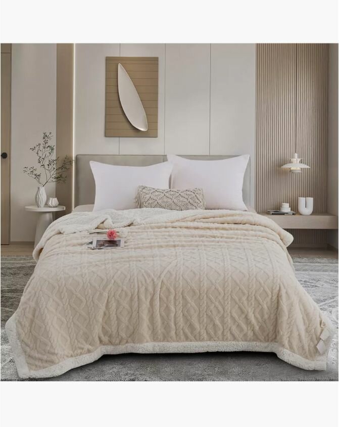 Плед меховой 200х220, покрывало евро