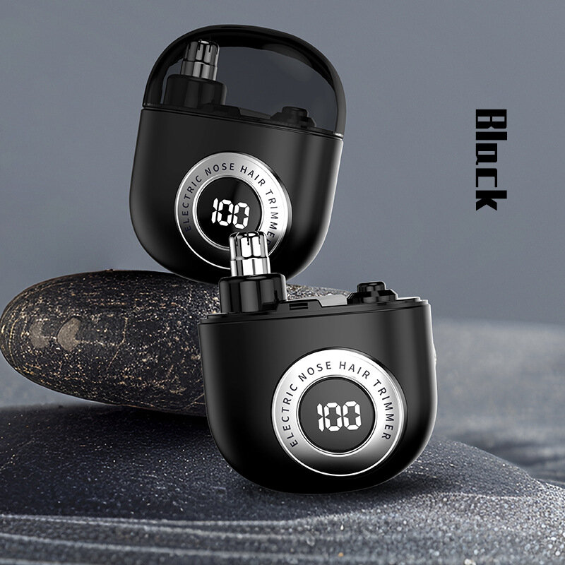 Прямые поставки с завода Новые мужские ножницы для волос в носу Мини-электрический триммер для волос в носу с цифровым дисплеем Портативный триммер для волос в носу
