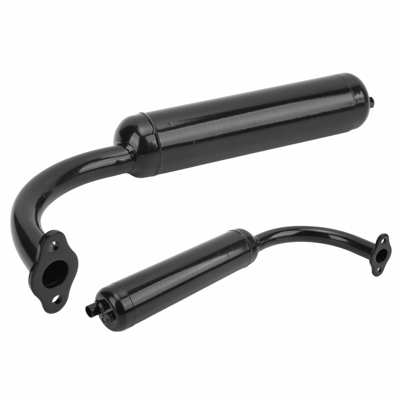 Глушитель для мотоциклов, выхлопная труба, черный для 2-тактных двигателей 49cc, 60cc, 66cc, 80cc, моторизованный велосипед