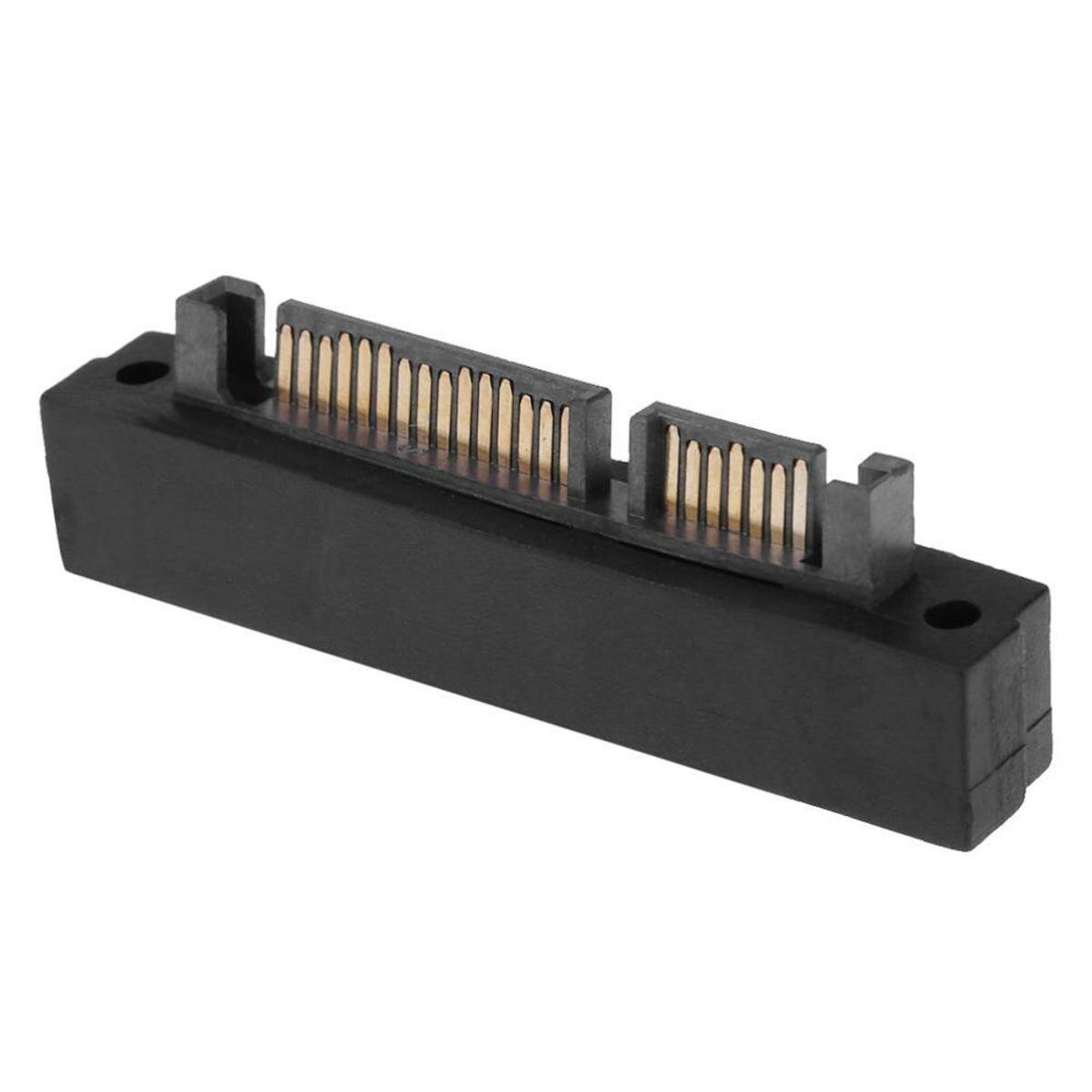 22-контактный разъем SATA Male на 22-контактный разъем SAS Female, адаптер-конвертер расширения, угловой разъем 90 граду