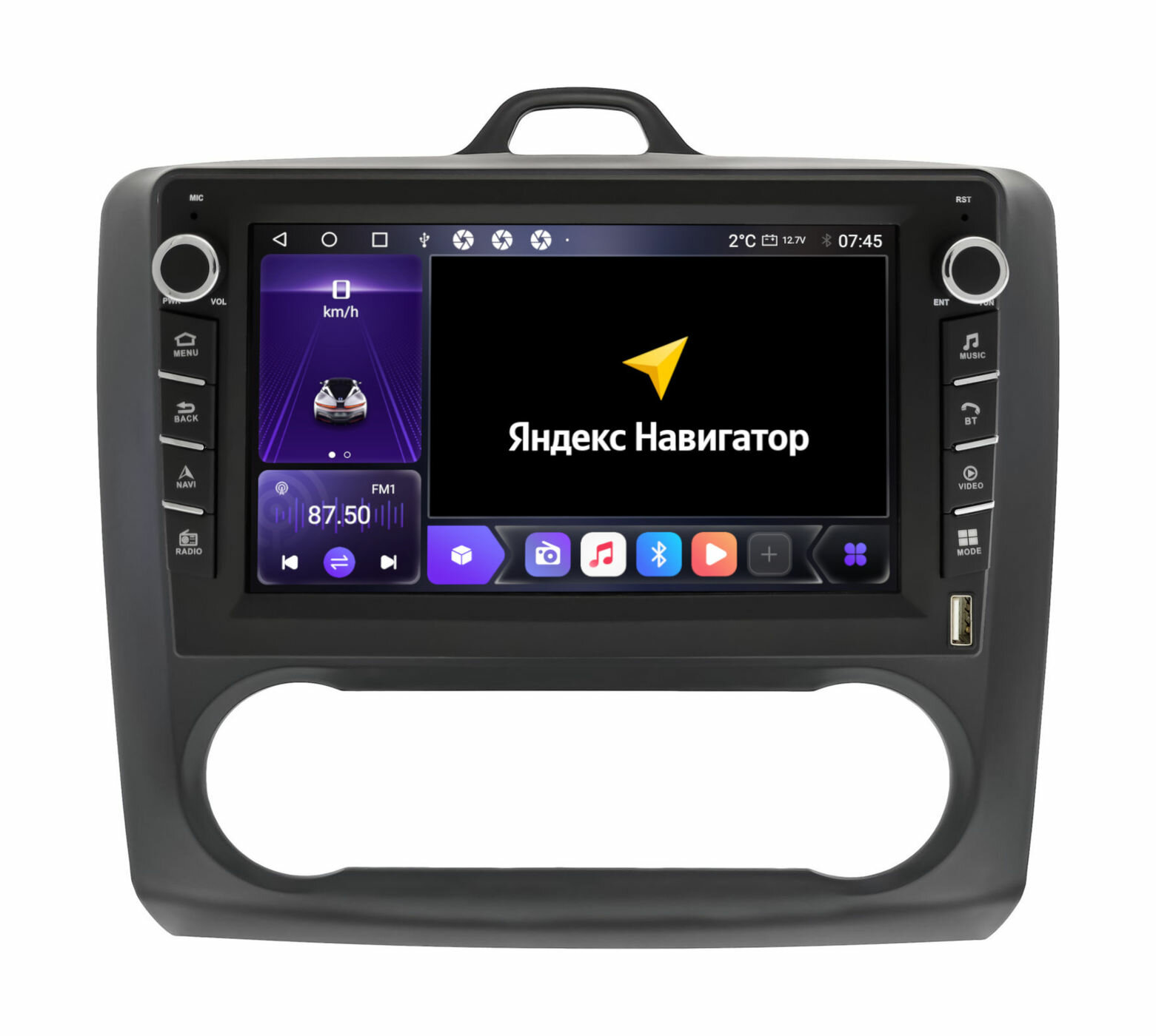 Магнитола Ford Focus 2008 - 2011 авто с климат контролем / 8 дюймов, 4/64GB, 8 ядер, DSP, 4G, Android 10 / Wide Media