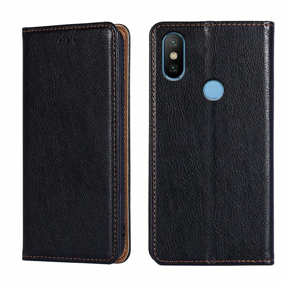 Чехол-книжка MyPads для Xiaomi Redmi 6x / Mi A2 / Сяоми Редми 6x (черный)