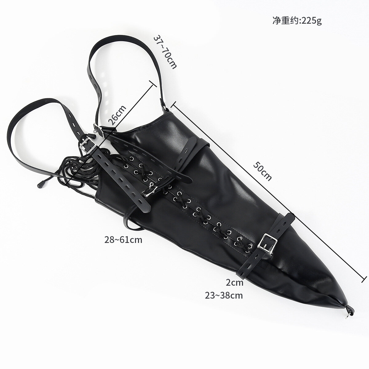 Реквизит для тренировок SM, самосвязывающиеся одинарные перчатки для мужчин и женщин, которые можно использовать в качестве смирительной кожаной рубашки для ограничения и связывания взрослых секс-игрушек