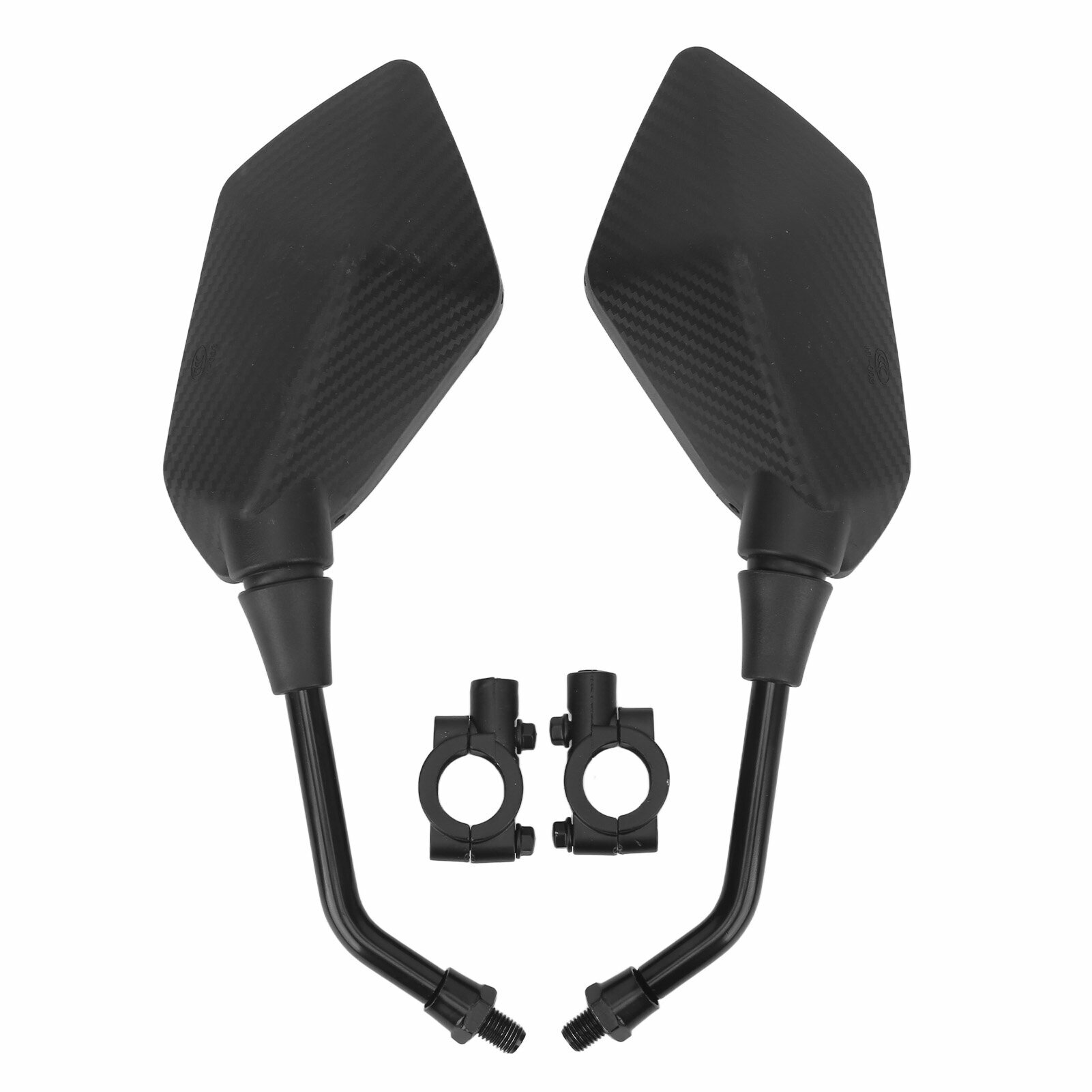 2шт Мотоцикл Зеркало Заднего Вида Из Углеродного Волокна Цвет 22 мм Универсальный Руль для Квадроцикла Скутера