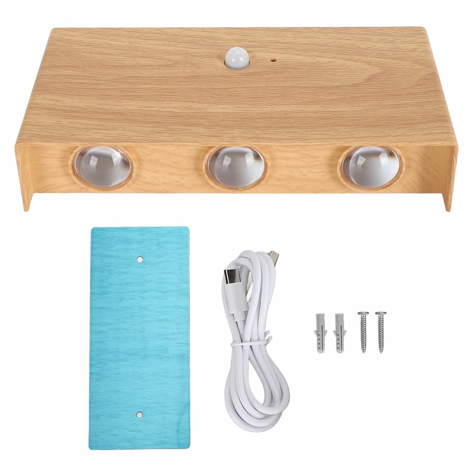 Бра цвета дерева с датчиком движения и LED подсветкой