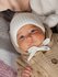 Шапка "Луковка" на выписку (от 0 до 1,5 лет) для детей, размер 0-3 мес., экрю