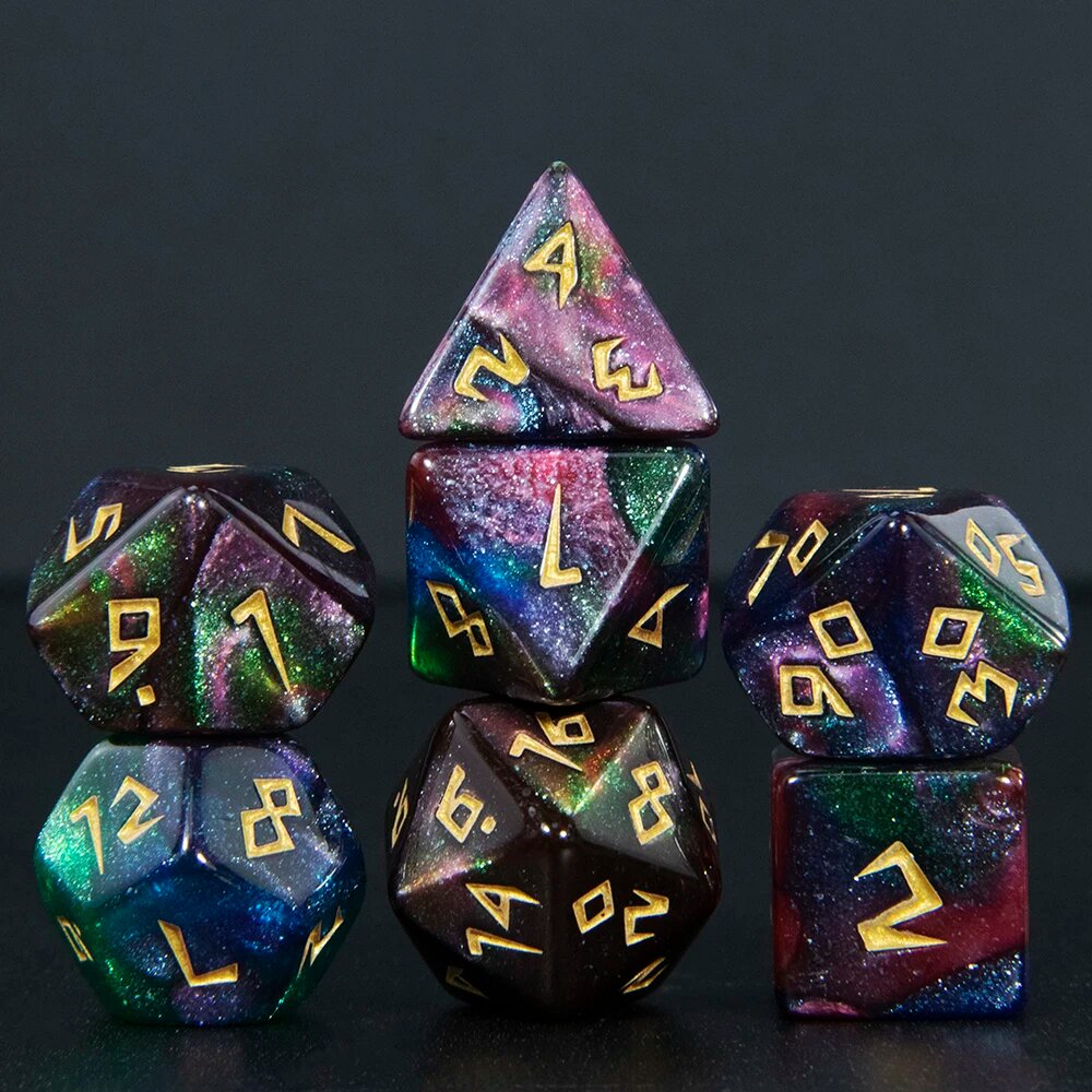 Набор кубиков для D&D A2, 7 шт, галактический