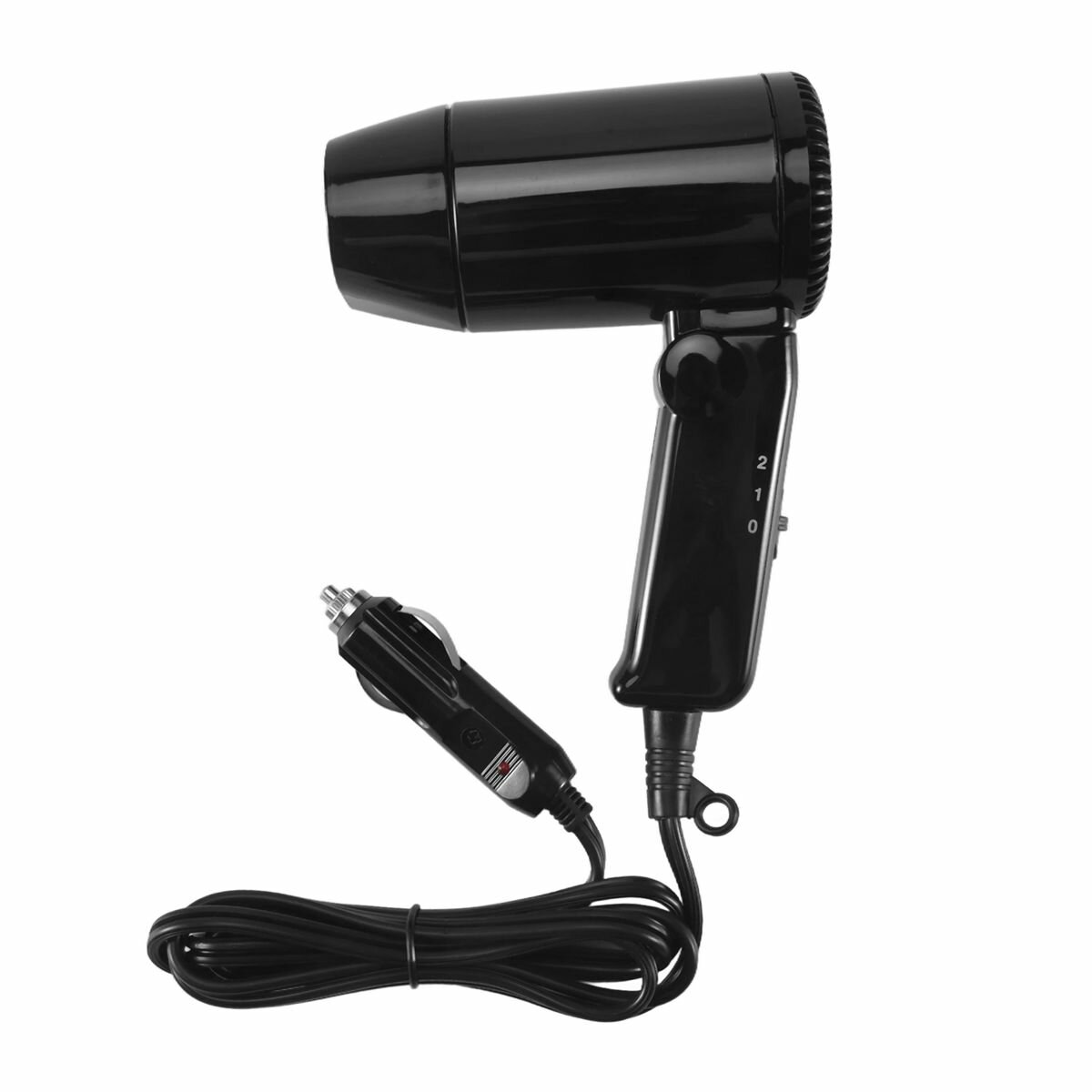 Автомобильный фен для волос, нагреваемый постоянным током 12 В, 216 Вт, портативный складной вентилятор с горячим воздухом для путешествий, удобная ручка для хранения, размораживающий окна автомобиля