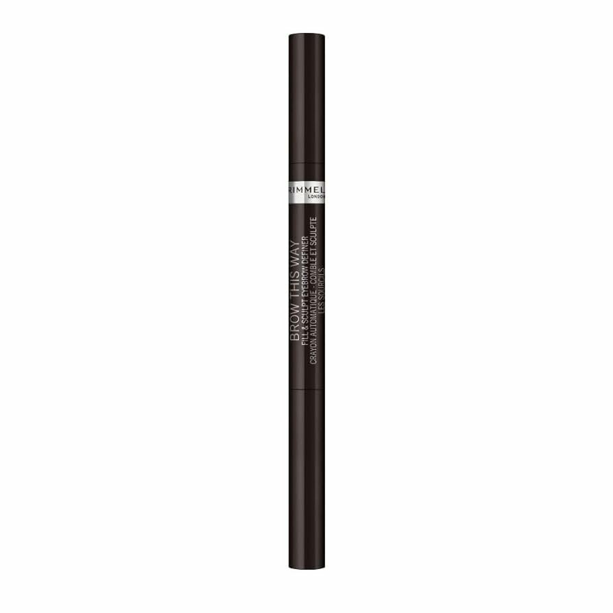 Rimmel Автоматический карандаш для бровей Brow This Way Fill and Sculpt 004 Soft Black