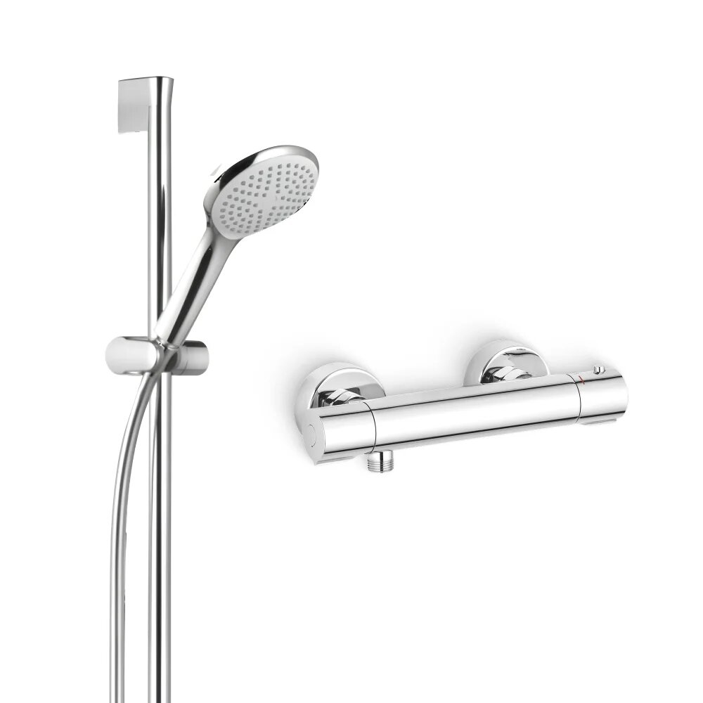 Душевой комплект Термостат Kludi Basic 350020538, для душа / Гарнитур Freshline 1S 6784005-00