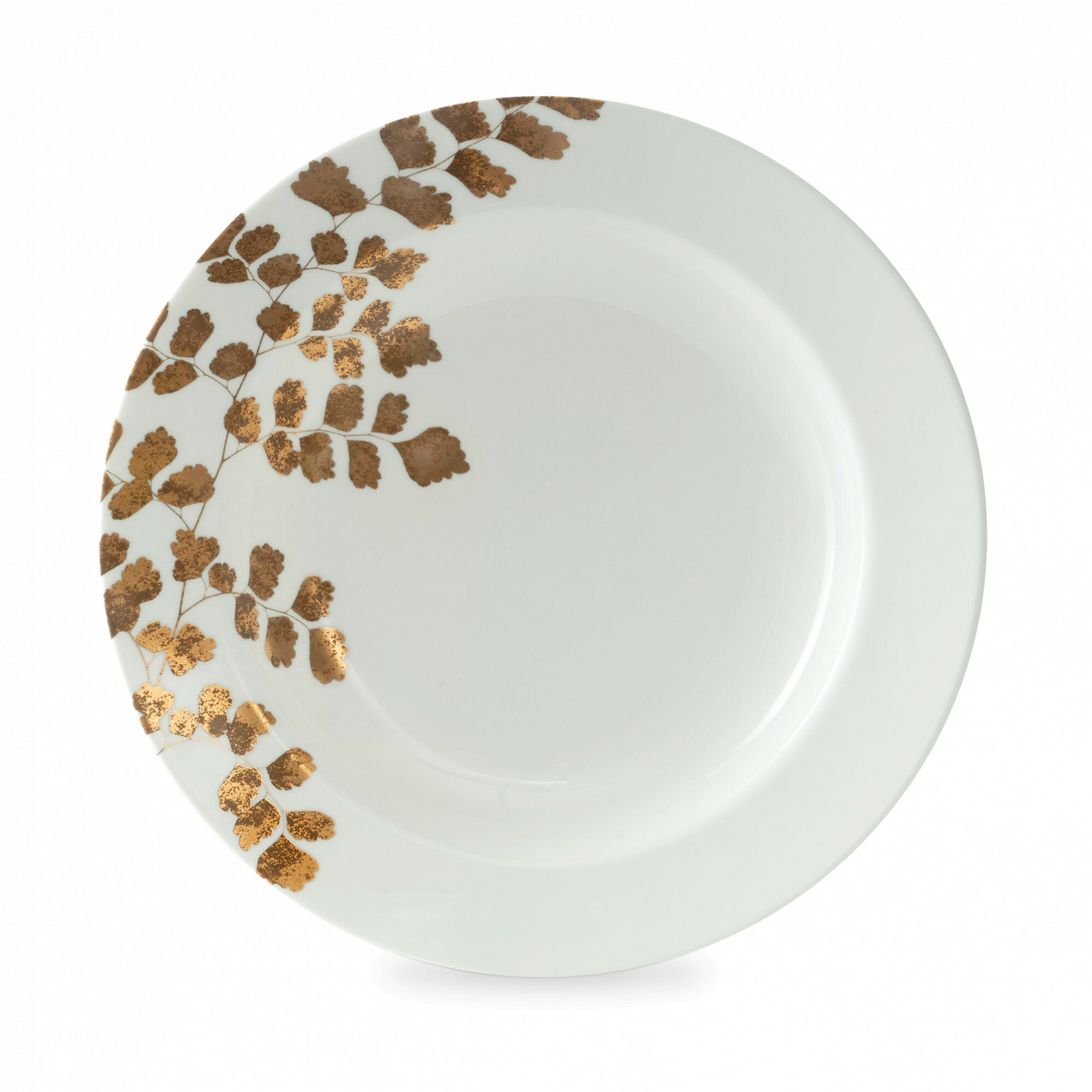 Тарелка суповая, 22 см, костяной фарфор, белый, золотой WGW-40033719 Vera Wang