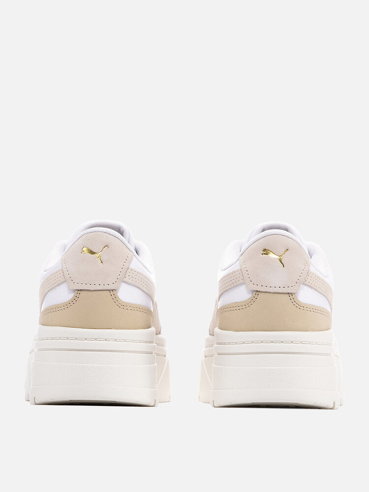 Кроссовки PUMA Mayze Stack Luxe Wns, полнота 6 (RU)/ на среднюю стопу, размер 39, белый/бежевый — фото 1