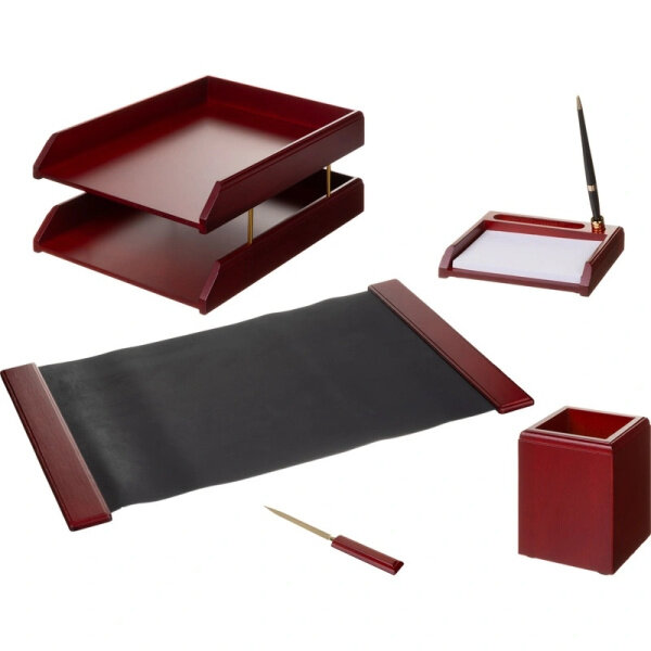 Настольный набор для руководителя NoName M5C-10A, 5 предметов, красное дерево