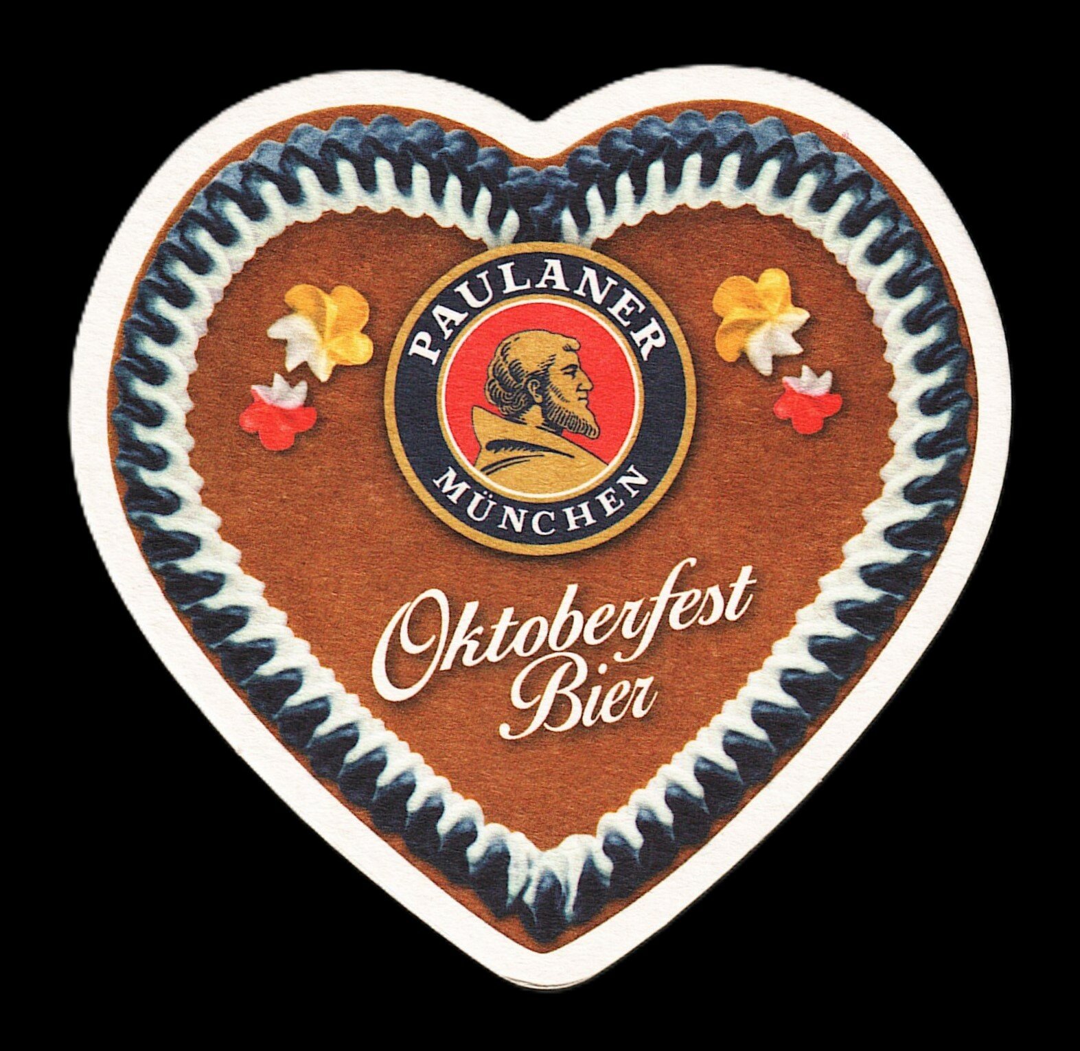 Бирдекель (костер) Германия Paulaner Oktoberfest Сердце (подставка под пивной бокал)