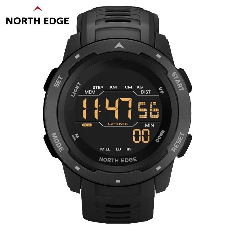 Многофункциональные студенческие электронные спортивные часы NORTH EDGE для занятий спортом на открытом воздухе