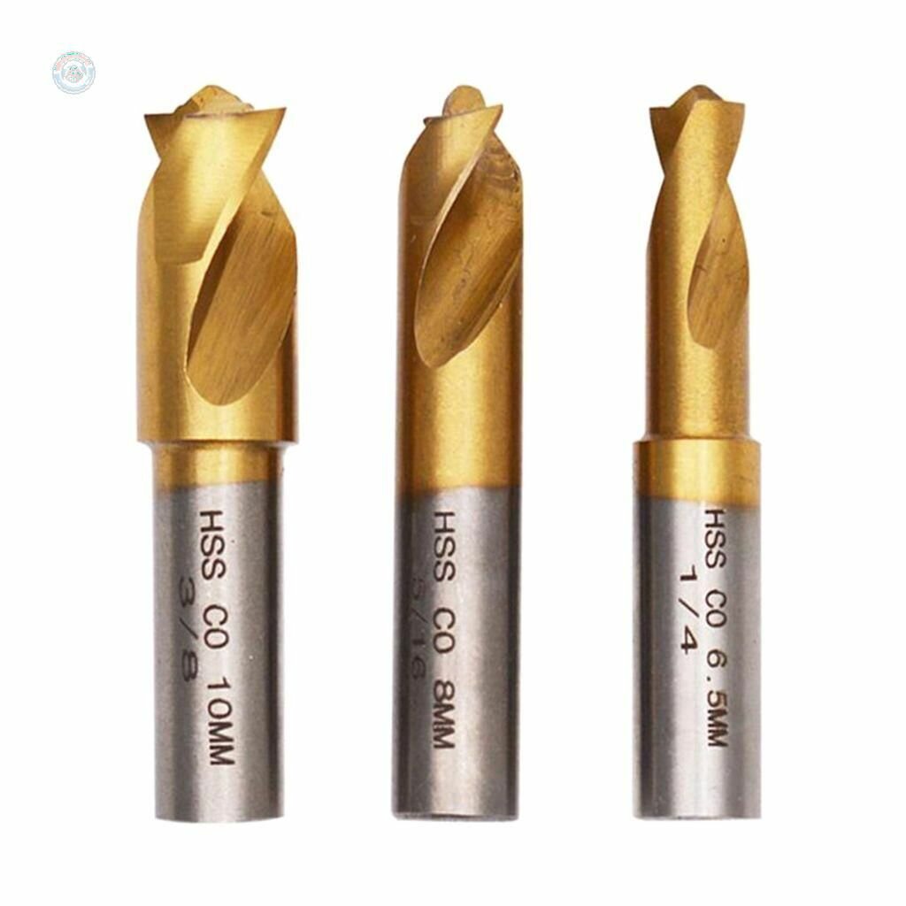 Сверла HSS-CO для точечной сварки, кобальтовые сверла для удаления сварочных пятен, набор из 3 шт 6,5/8/10 мм, титановое покрытие, инструмент для автосервиса и гаража