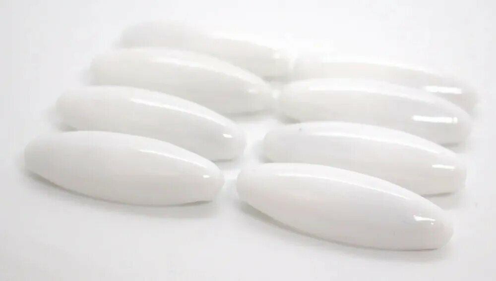 Булавка 3.5 см, 8 шт, цвет: белый