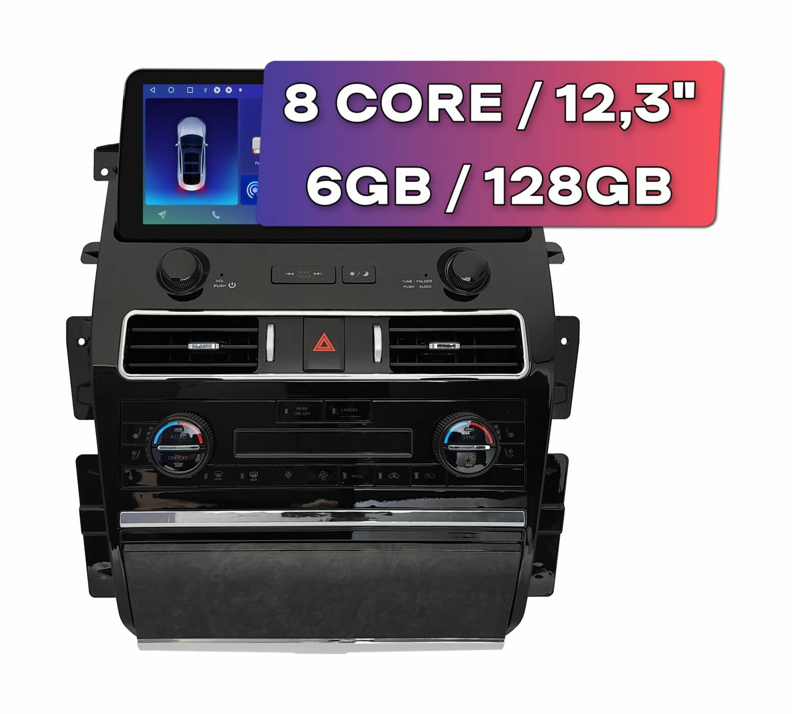 Штатная магнитола Nissan Patrol 10-17, Infiniti QX56, QX80 10-20 Wide Media MT8012QU-6/128 A+B+C