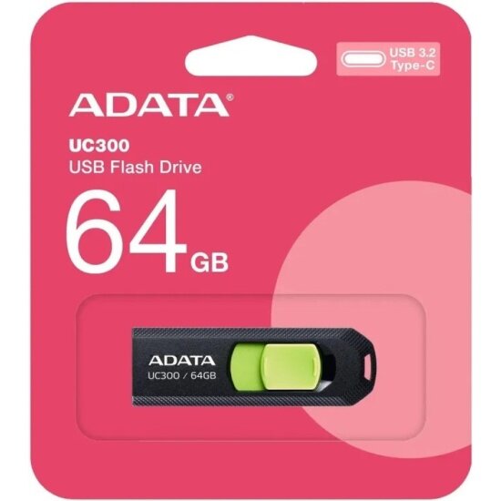 USB флешка Adata 64Gb UC300 black USB Type-C 3.2 Gen 1