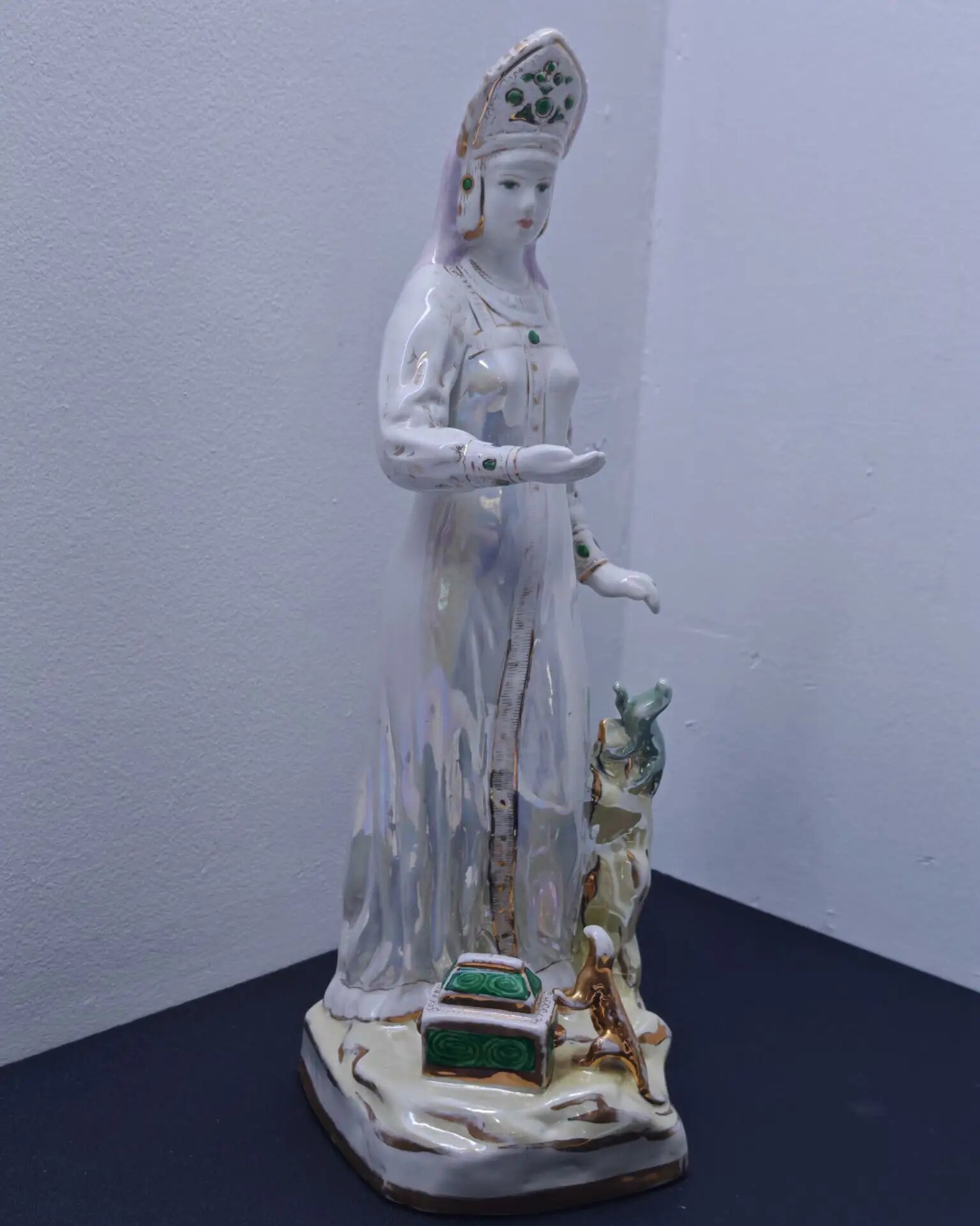 Статуэтка "Хозяйка Медной горы", фарфор Дулево, редчайшая, 1957 г, 3 сорт, антикварная