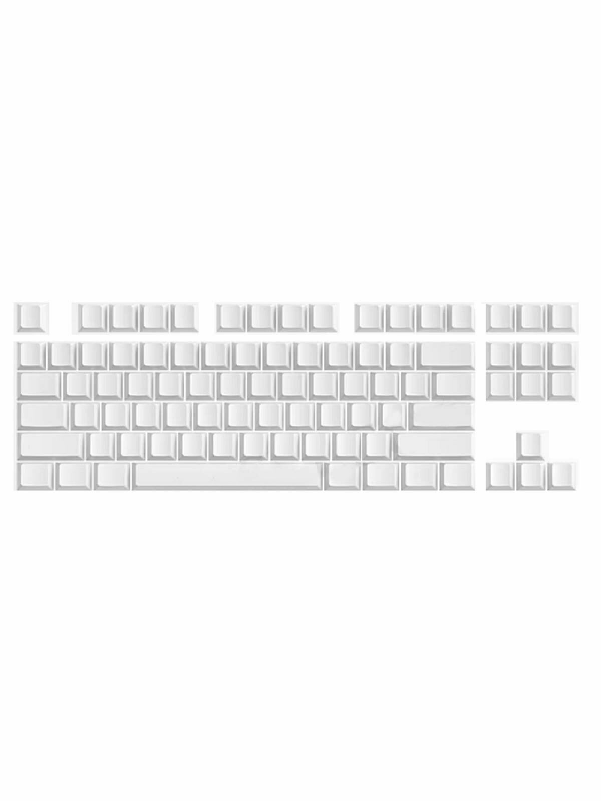 87 Key PBT Blank Keycaps Original Profile Gamer No Letter White Keycap for MX Switches Mechanical Keyboards