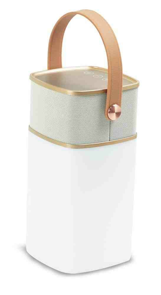 11-104 Музыкальный светильник (Bluetooth), встроенный аккумулятор 2200мА, корпус динамика золото