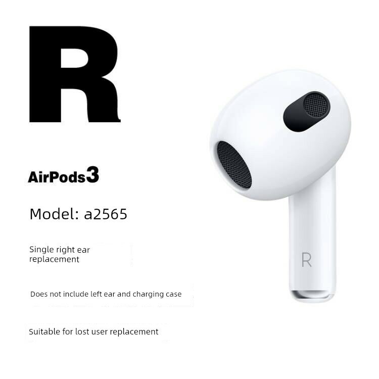 Замена наушника правого уха для Apple AirPods 3-го поколения, одиночный, Bluetooth, совместимость с iPhone