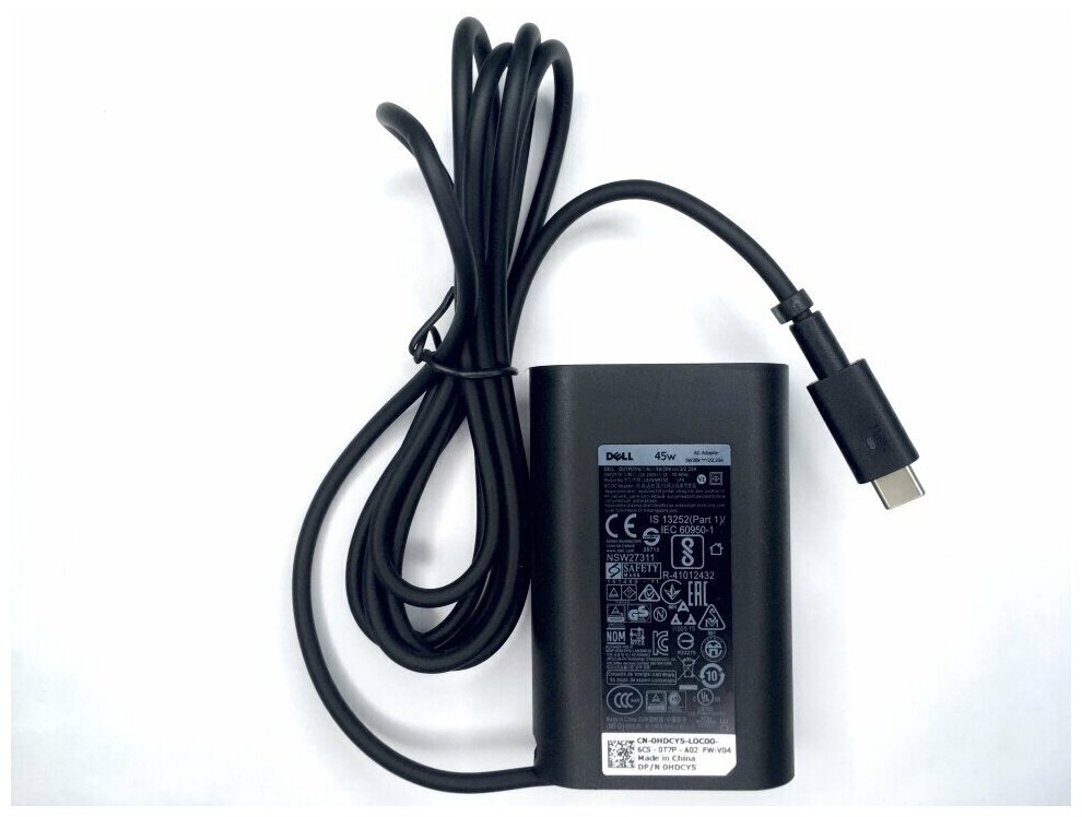 Блок питания (зарядное устройство) для ноутбука Dell Inspiron 7486 20V 2.25A (Type-C) 45W New Slim