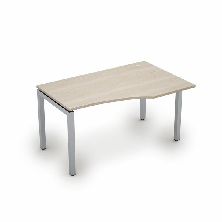 Стол письменный угловой правый AVANCE ALSAV 6М.523 на металлокаркасе (сечение 50х50) Шамони светлый 1400х900х750