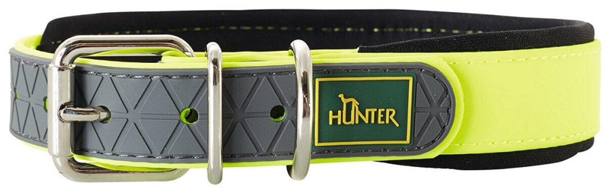 Ошейник для собак Hunter Convenience Comfort 60 биотан мягкая горловина желтый неон 25 мм 47 – 55 см (1 шт)