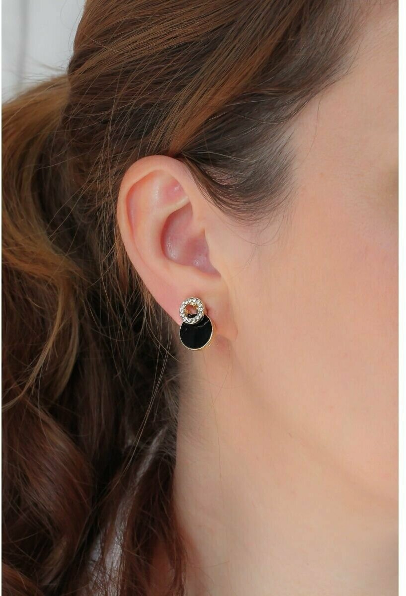 Серьги непарные, клипсы, акрил