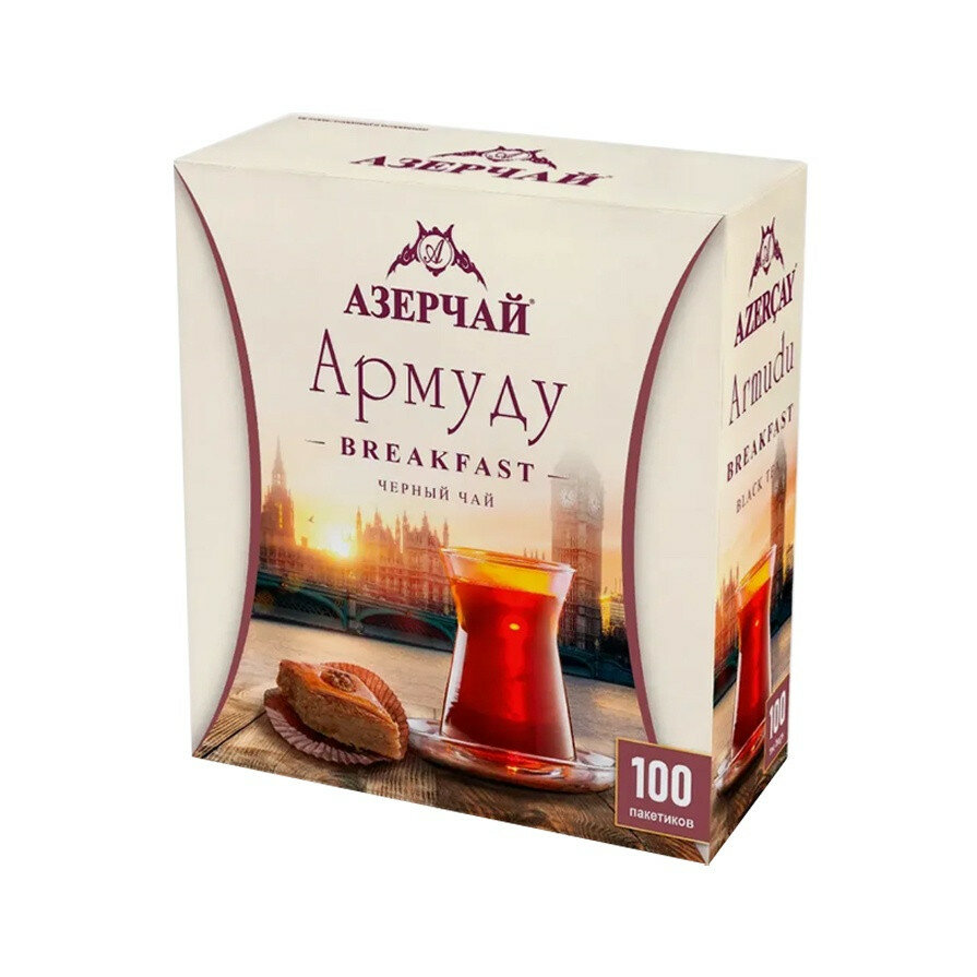 Чай Азерчай Армуду Breakfast черный 100 пак.*1,6 гр 2762036