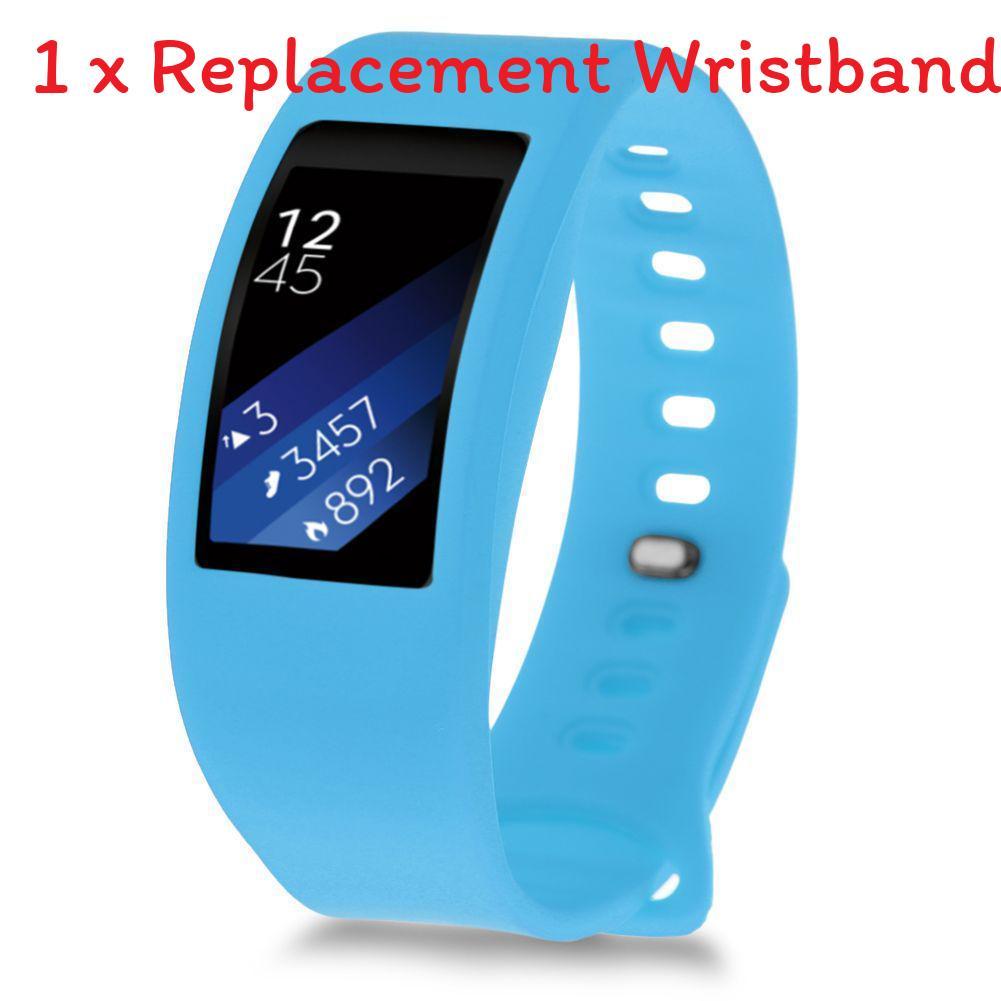 Gear fit 2 sm r360 силиконовый ремешок регулируемый комфорт для фитнес браслет sky blue-l
