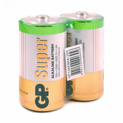 Батарейки GP Super D/LR20 2 штуки (в экономичной упаковке), 222157