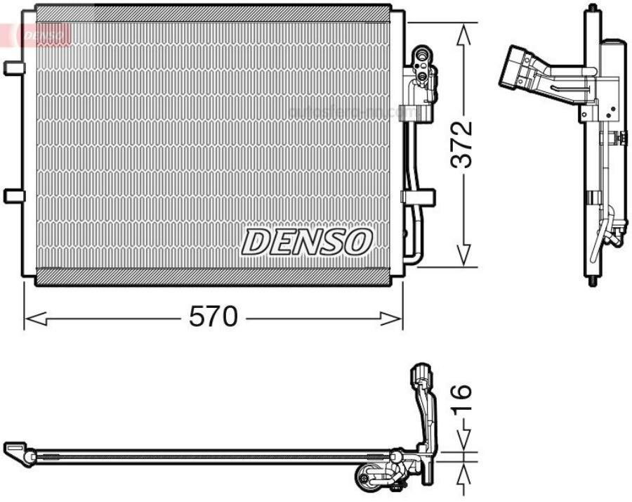 DENSO DCN44016 Радиатор кондиционера Mazda 3, 5 1.6 MZR-CD 09-