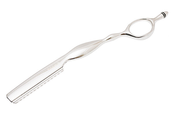 Бритва филировочная Mizutani Mat, с литым упором, матовая поверхность, работа с длиной и текстурой