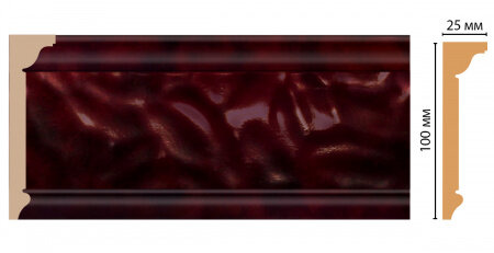 Плинтус Потолочный Decomaster D215-62 В100хШ25хД2400 мм / Декомастер.