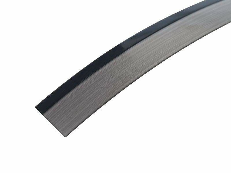 Кромка 3D PMMA 23х1мм, двухцветная глянец черный 2135E, 25 м