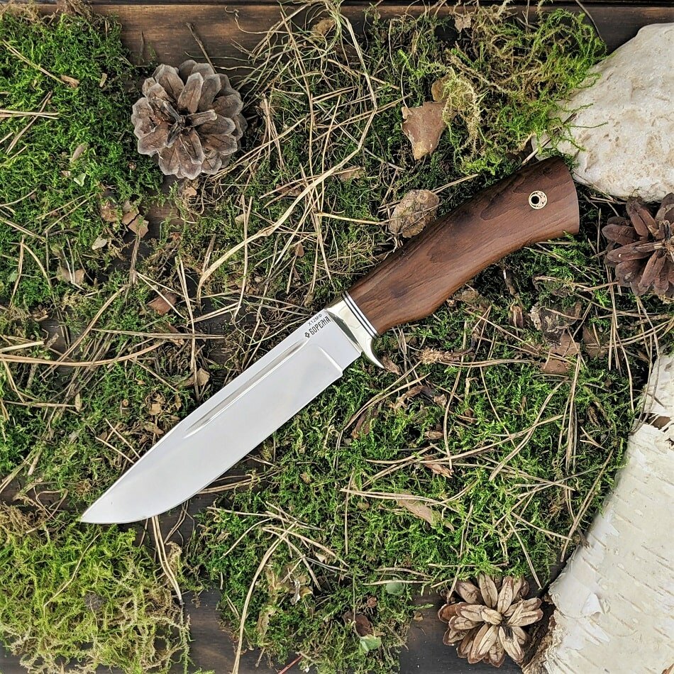 Нож фиксированный Борема "Bjork железнобокий", кованая сталь Х12МФ, нож туристический, нож ручной работы