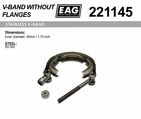 Хомут V-Band 45мм 1.75' SS304 EAG 221145