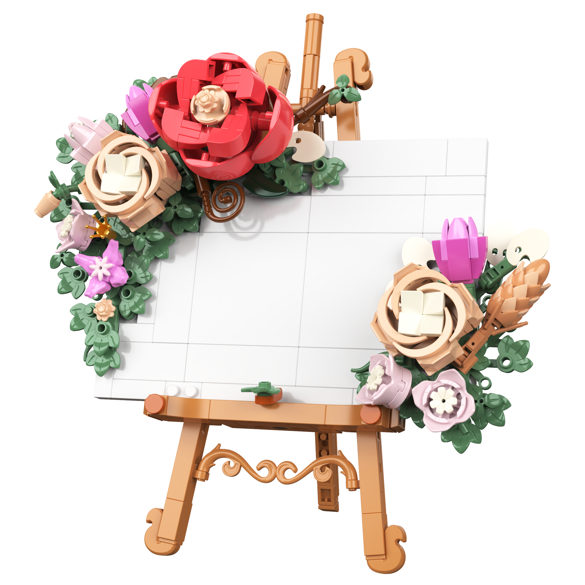 Конструктор 3Д мольберт-подставка под телефон, записку, 387 деталей - JK2806