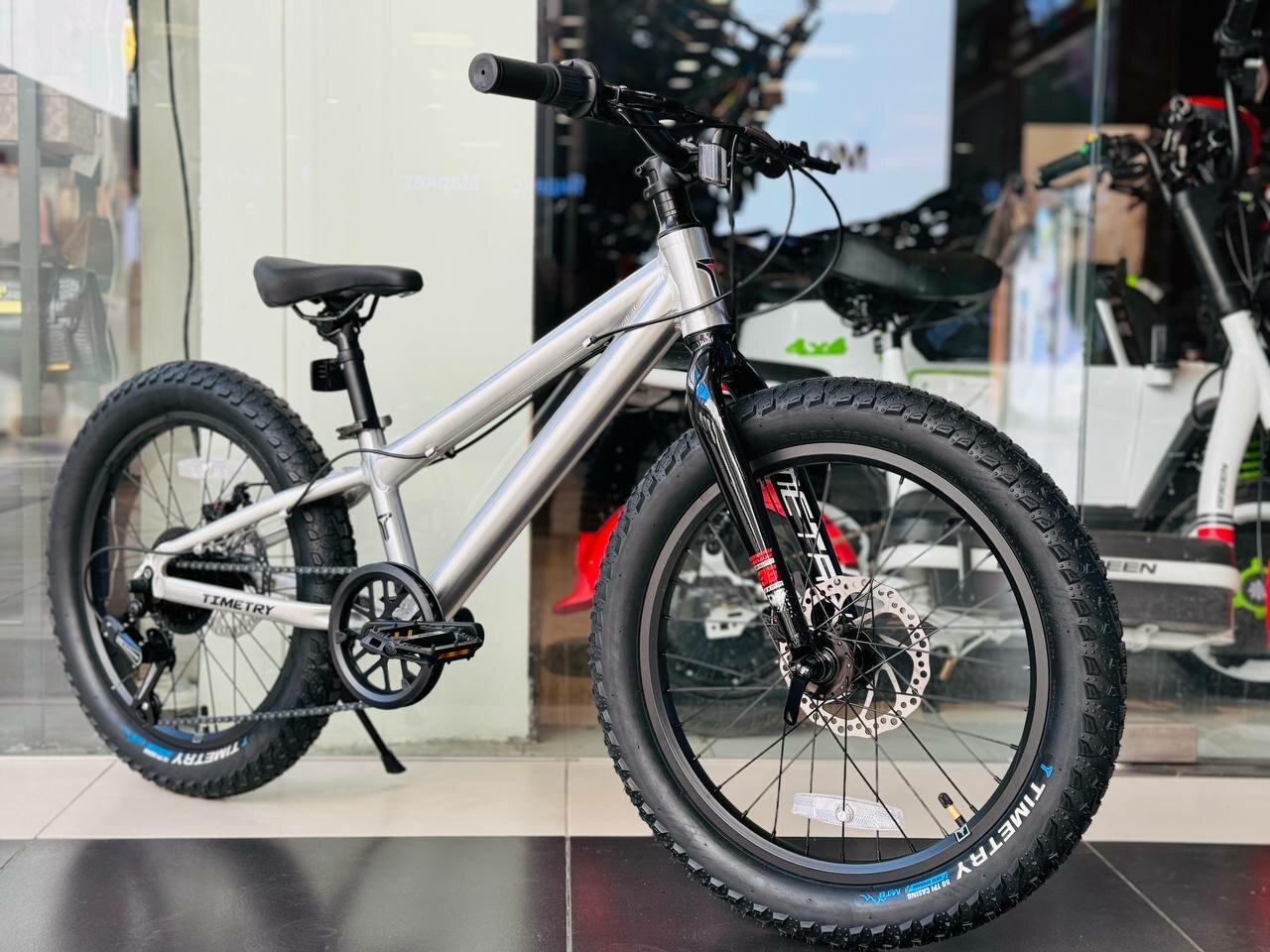 Горный детский велосипед фэтбайк fatbike TimeTry 279 7s, 20 дюймов / для мальчиков и девочек, для прогулки / скоростной, спортивный велик, серебрянный