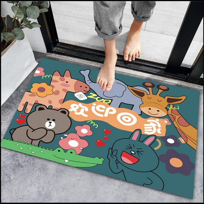 Мультяшные впитывающие нескользящие коврики 40 * 60 см