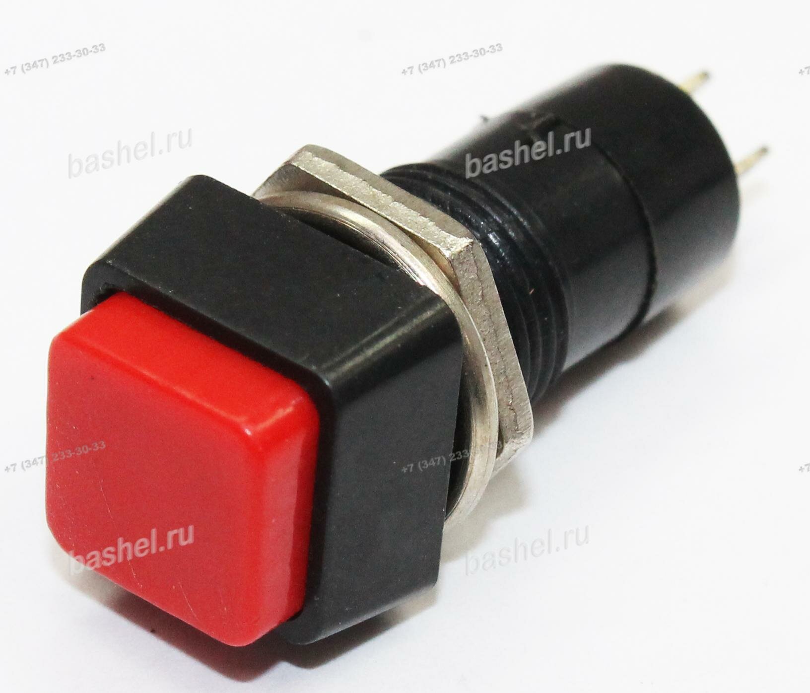 Кнопка PBS-12A квадр. с/ф, красная