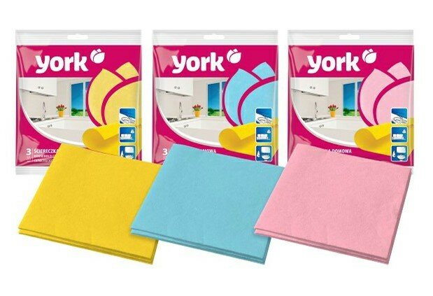 Набор из 5 штук Салфетка хозяйственная York 3шт