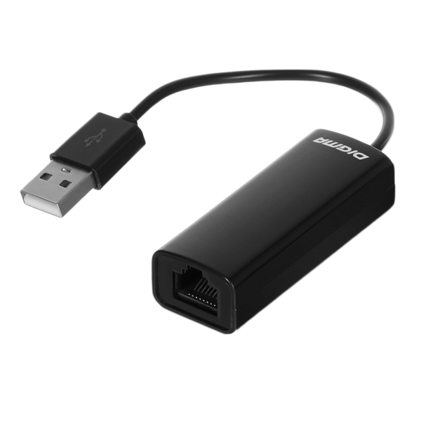 Ethernet-адаптер Digma D-USB2-LAN100 Черный