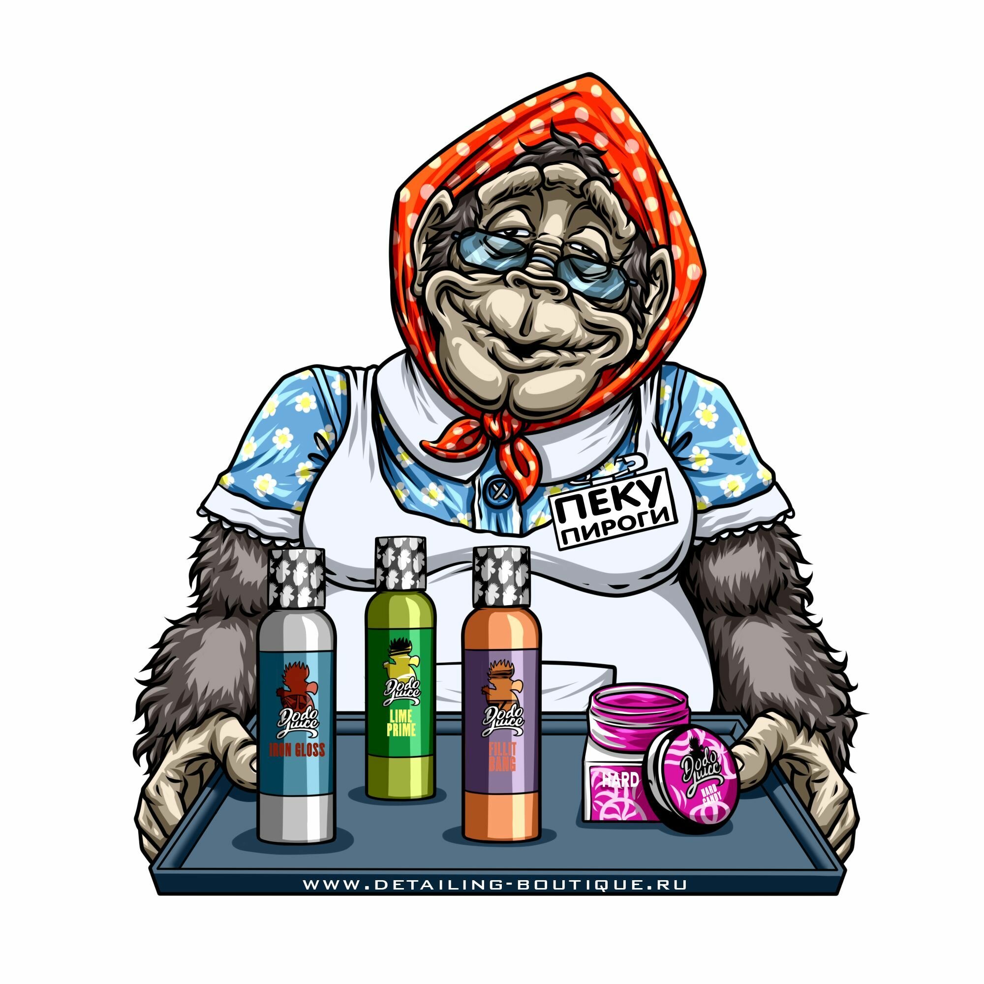 Стикер Gorilla series, #7/ 9 см. х 9см, матовый, влагостойкий