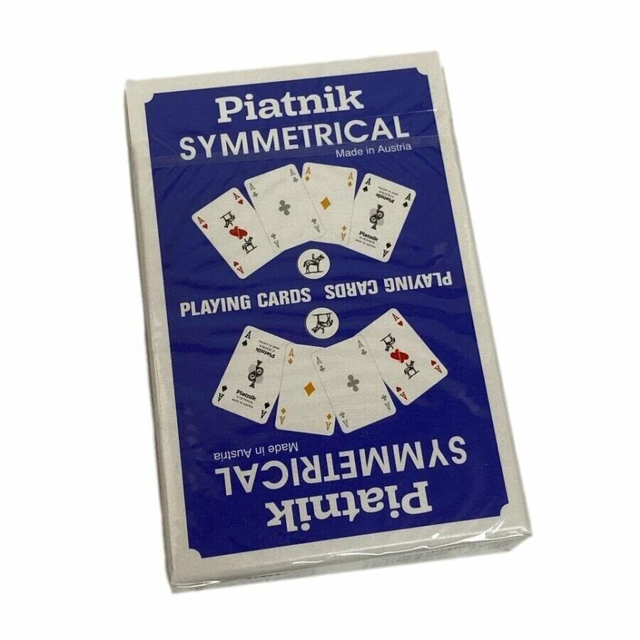 Карты игральные "Symmetrical", 54 шт, синяя рубашка, пластиковое покрытие